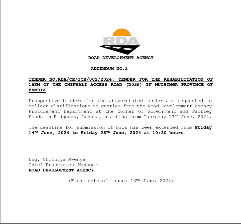 Construction & Rehabilitation Works – Road Development Agency